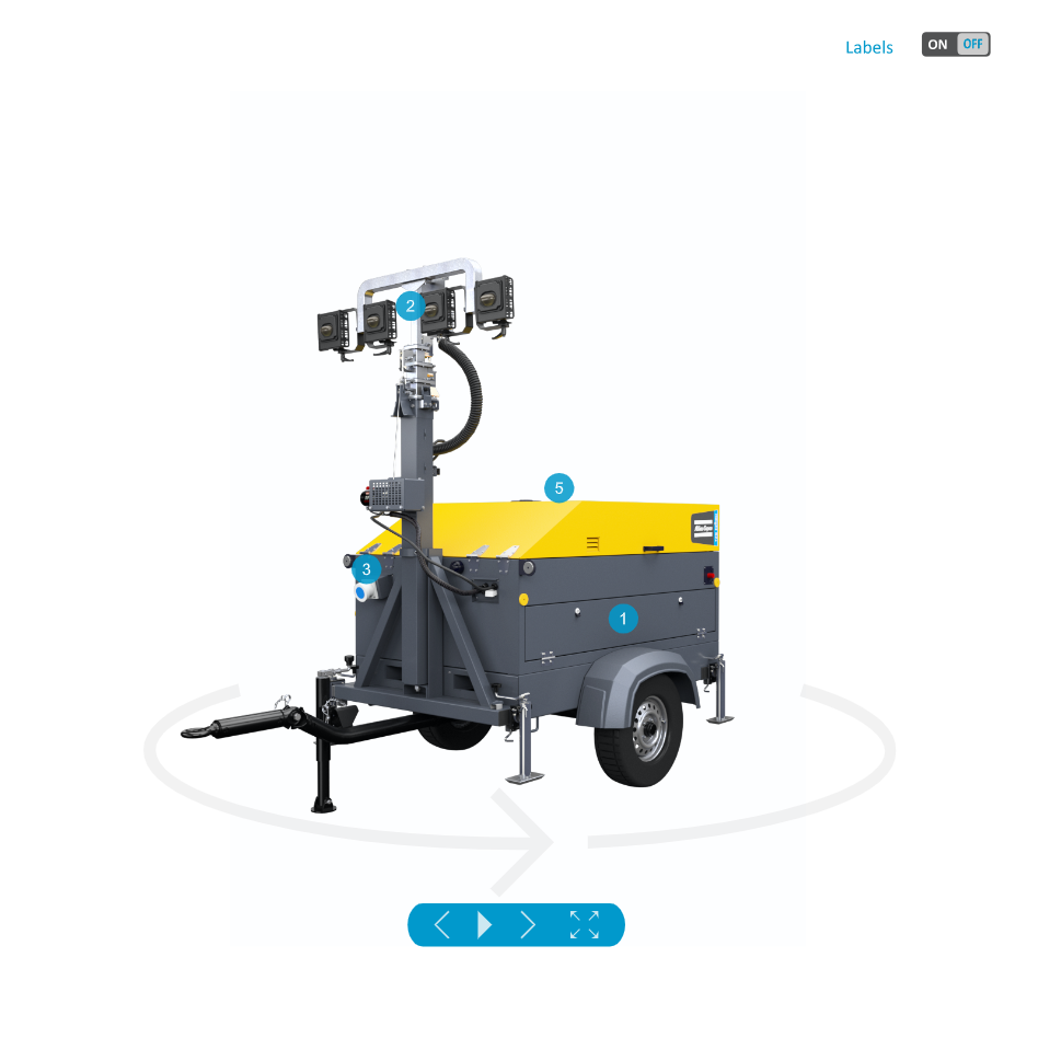 Solar light tower HiLight S2+ - WAC McCandless