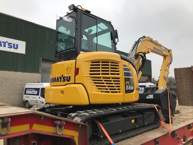 Gilmore Construction receives new Komatsu PC55MR-5 - WAC McCandless